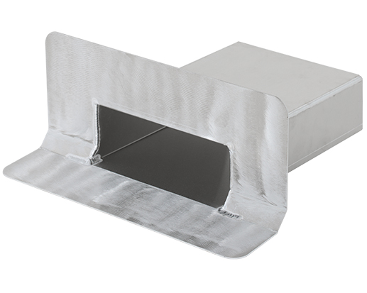 Aluminium Scupper Chamfer 200mm x 75mm - Rubber Roofing