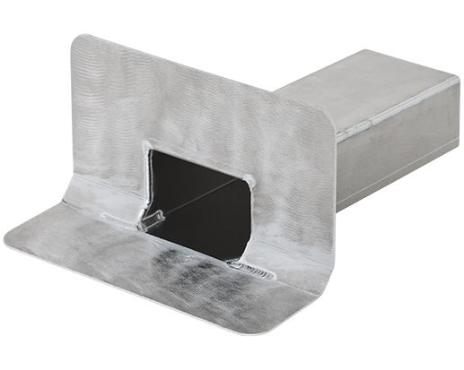 Aluminium Scupper Chamfer 100mm x 65mm - Rubber Roofing